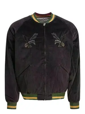 Kapital Eagle-embroidered Bomber Jacket - Black