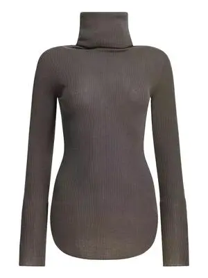 Rick Owens Ribbed-knit Turtleneck Sweater - Grey