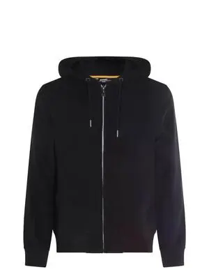 K-WAY Logo-patch Zip-up Hoodie - Black