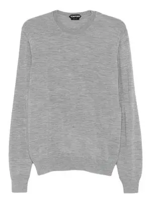 TOM FORD Crew-Neck Wool Sweater Grey