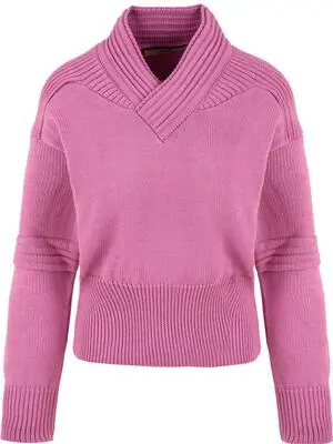 AKEP Pullover With Shawl Collar - Fuchsia