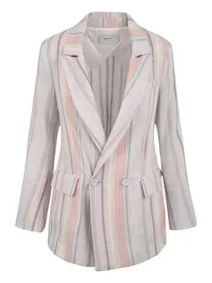 Beatrice B Striped Double-breasted Blazer - Bubble Sundeck Revival