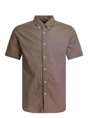 BEAMS Short-sleeve Pocket Shirt - Brown
