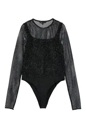 Maje Long-sleeve Bodysuit - Black