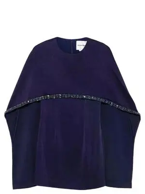 Roland Mouret Embellished Cape Dress - Blue