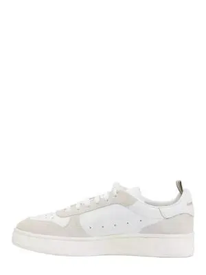 Officine Creative Perforated Suede Leather Trainers - White