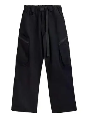 Y3 Pleated-details Cargo Trousers - Black