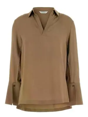 Max Mara V-neck Blouse - Brown