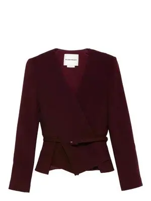 Roland Mouret Belted Wrap Jacket - Red