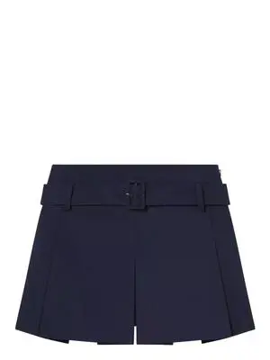 A.L.C. Belted Pleat-detail Shorts - Blue