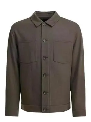 Vince Button-front Patch-pocket Jacket - Grey