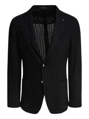 Tagliatore Knitted Two-button Jacket - Black
