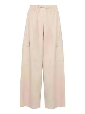 YVES SALOMON Leather Trousers - Neutrals