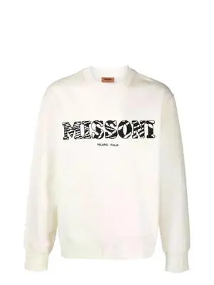 Missoni Logo Cotton Sweatshirt White