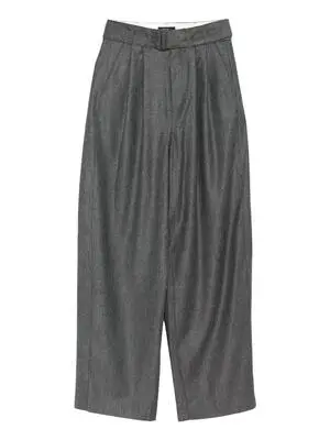 Soeur Pleated Belted Trousers - Grey