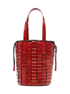 Dragon Diffusion Leather Bucket Bag - Red