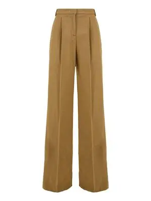 Aspesi Pleated Wide Leg Trousers - 01088 Tabacco