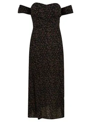 MAR DE MARGARITAS Maxi Dress - Fantasia Provenzale Nero