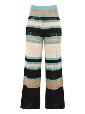 AKEP Striped Wide Leg Trousers - Fantasia