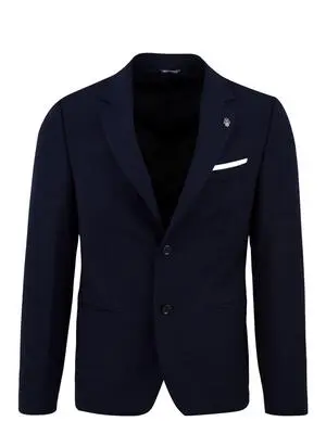 DANIELE ALESSANDRINI Notch Lapel Blazer - Blue
