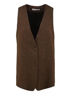 ATTIC AND BARN Button Detailed Vest - Copper