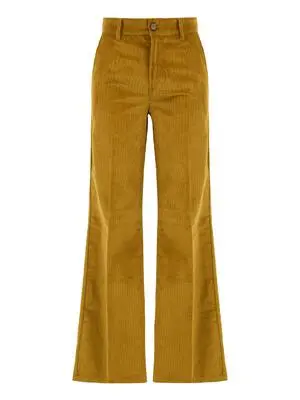ATTIC AND BARN Wide Leg Trousers - Ochre