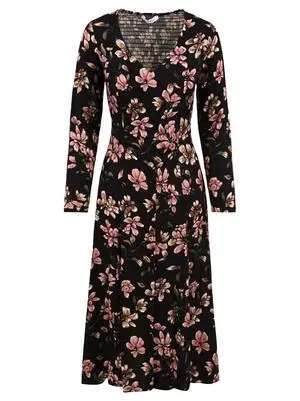 MAR DE MARGARITAS Floral Printed Dress - Saignon Nero