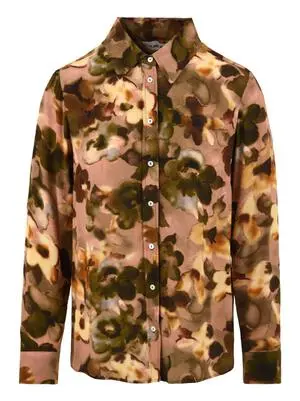 ATTIC AND BARN Printed Button-Down Shirt