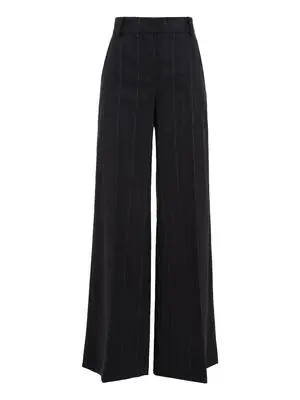 DOUUOD Wide Leg Trousers - Navy Blue/grigio Chiaro