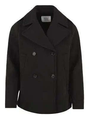 DOUUOD Double-breasted Jacket - Black