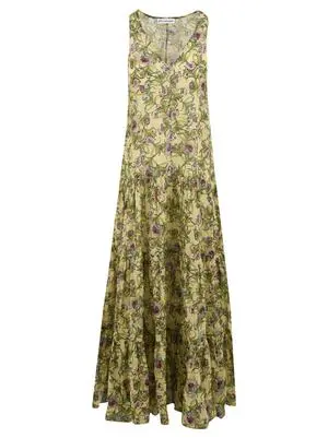ATTIC AND BARN Floral Print Maxi Dress - Panna/rosa