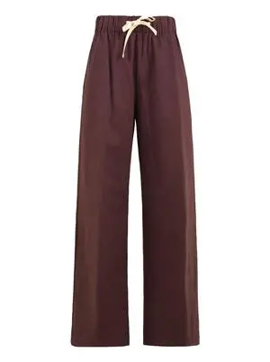 ATTIC AND BARN Wide Leg Trousers - Prugna Scuro