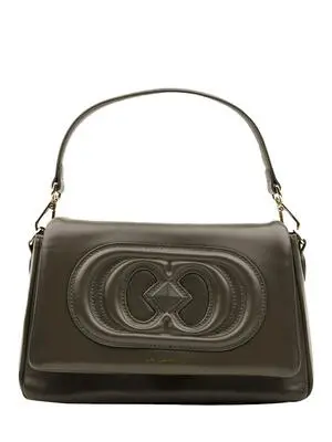 LA CARRIE Embossed Top Handle Bag - Grey