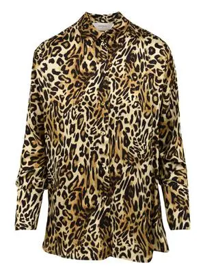 Beatrice B Button Down Shirt - Animalier Print