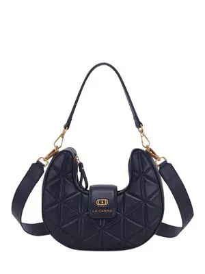 LA CARRIE Quilted Shoulder Bag - Black