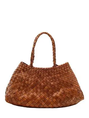 Dragon Diffusion Woven Leather Tote - Brown