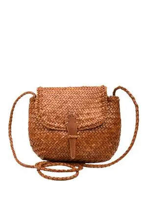 Dragon Diffusion Woven Shoulder Bag - Brown