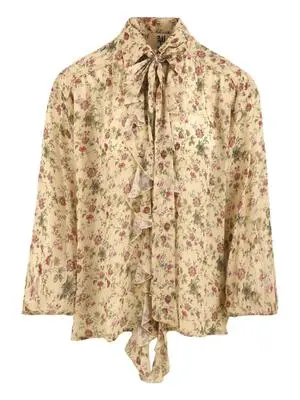 ANIYE BY Floral Shirt With Tie Detail