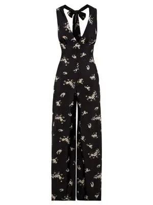 ANIYE BY Aniye By Floral Print Sleeveless Jumpsuit