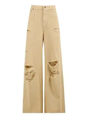 ANIYE BY Wide Leg Trousers - Vanilla