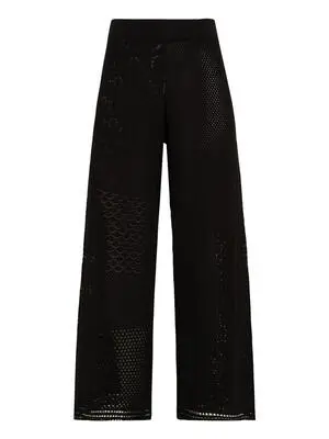 AKEP Patchwork Crochet Palazzo Trousers