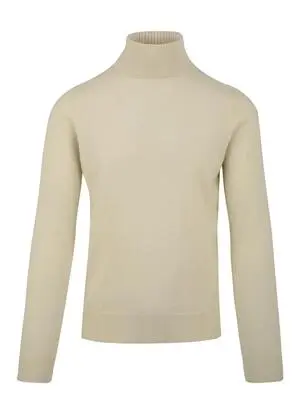 FILIPPO DE LAURENTIIS Long Sleeve Turtleneck Pullover - Latte