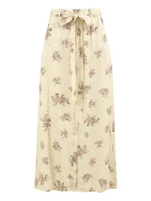 ANIYE BY Floral Print Maxi Skirt - Poppy Silk