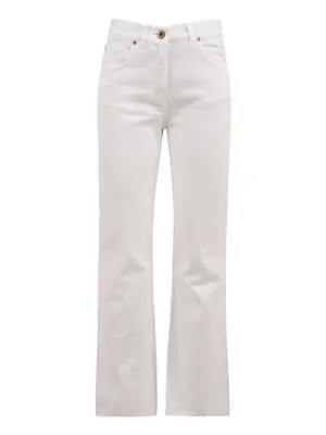 Aspesi Cotton Denim Trousers - White