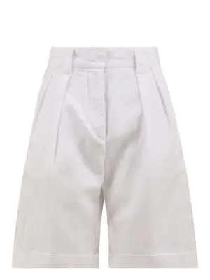 ASPESI Cotton-Linen Gabardine Bermuda Shorts