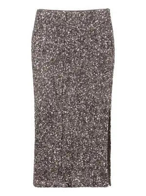 ANIYE BY Sequin Skirt - Silver Deep