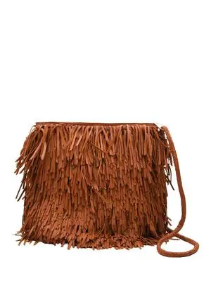 Dragon Diffusion Fringe Hobo Bag - Brown