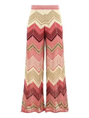 AKEP Striped Knit Palazzo Pants - Fantasia