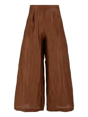 AKEP Wide Leg Trousers - Brown