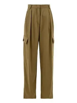 ATTIC AND BARN Wide Leg Trousers - Cachi